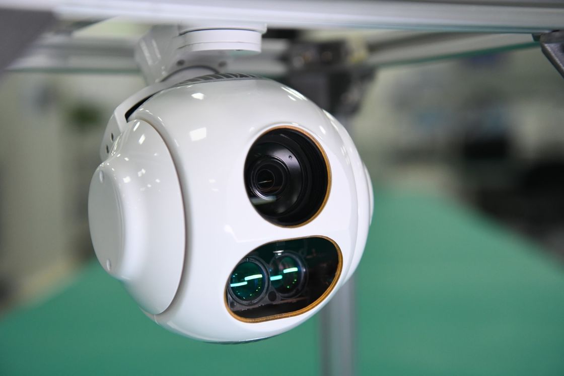 Three Axis Gyro Stabilized Gimbal Airborne Electro Optical Pod EO Sensor Three Axis Gyro Stabilized Gimbal Airborne Electro Optical Pod EO Sensor